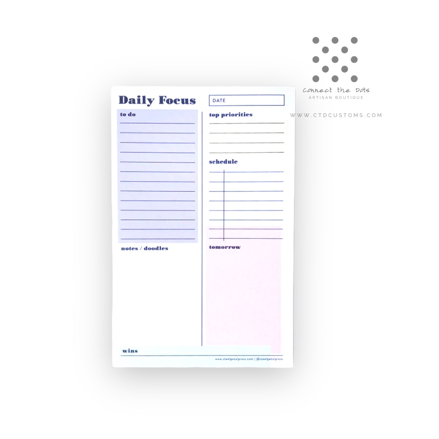 Daily Focus Tracker – Connect the Dots Customs